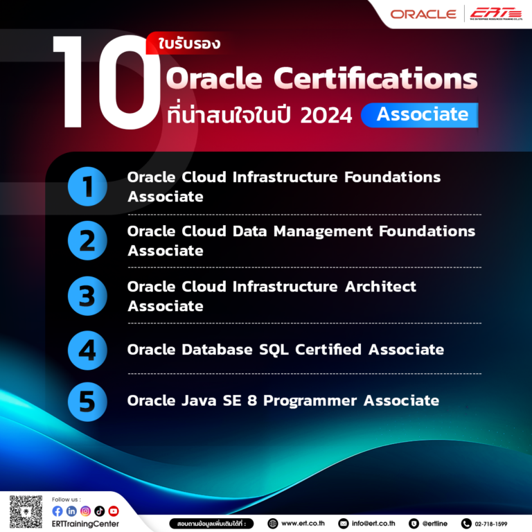 10 ใบรับรอง Oracle Certifications ที่น่าสนใจในปี 2024