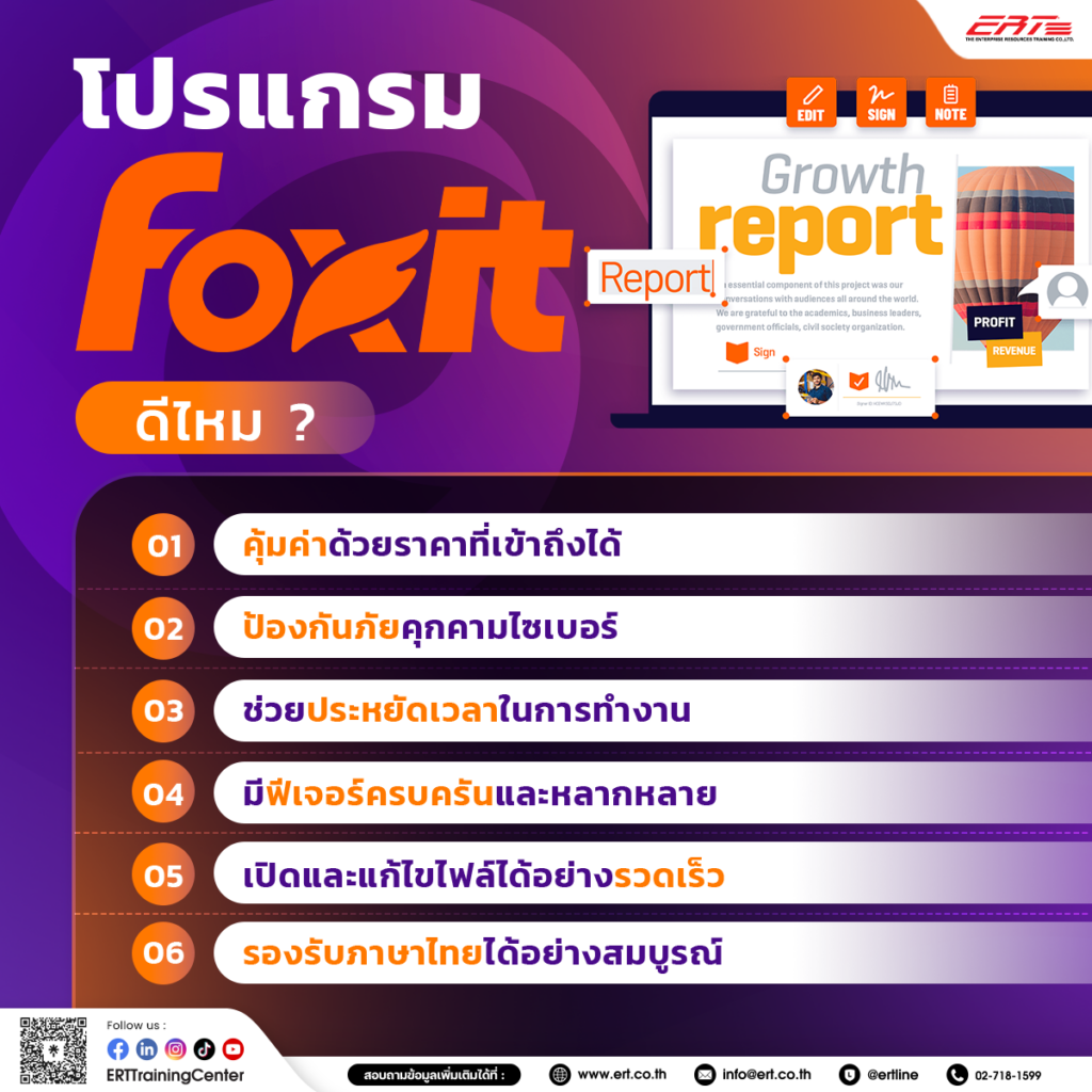 Foxit PDF Editor โปรแกรมจัดการไฟล์ PDF สำหรับทุกองค์กร